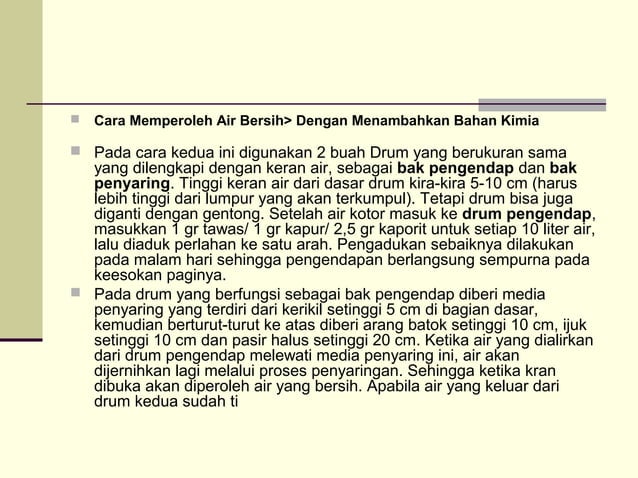 Pengolahan air kimia lingkungan | PPT