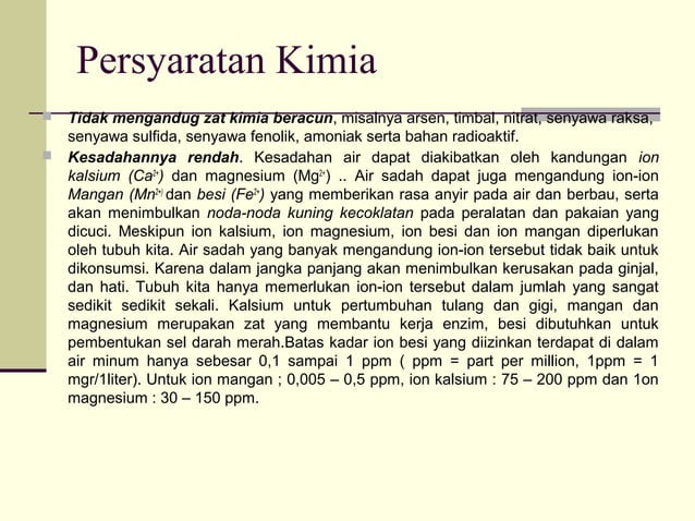 Pengolahan air kimia lingkungan | PPT