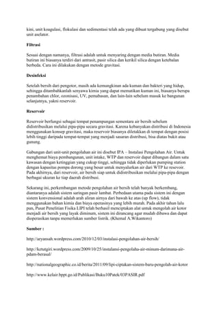 Pengolahan air bersih | DOCX