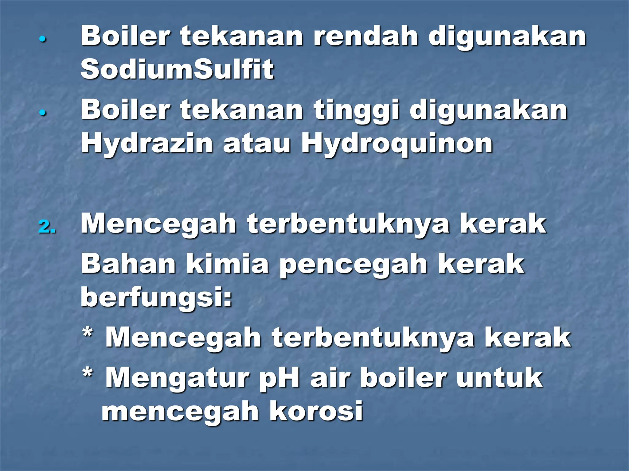 Pengolahan Air Umpan Boiler untuk pabrik kelapa sawit | PPT