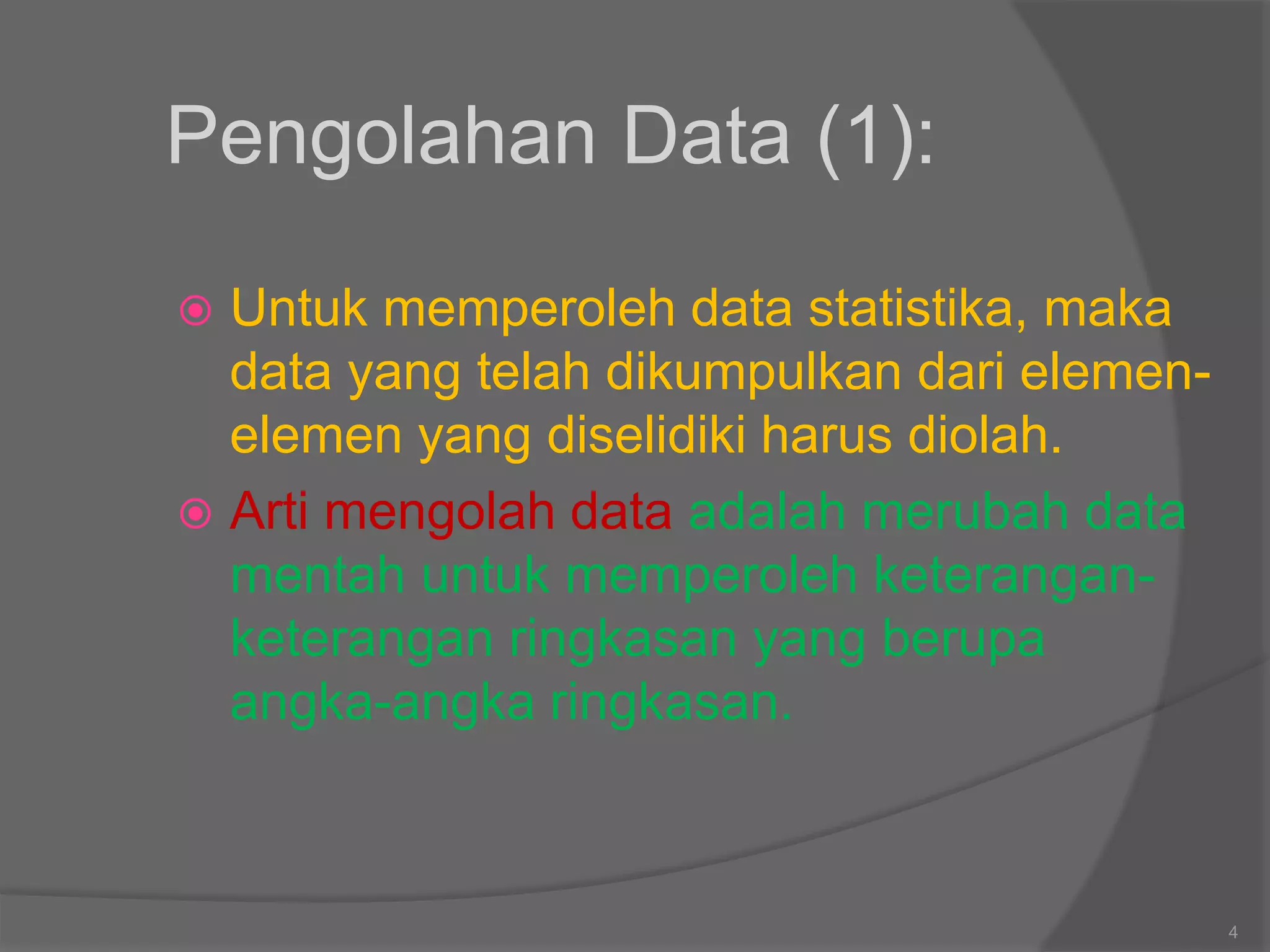 Pengolahan data | PPT