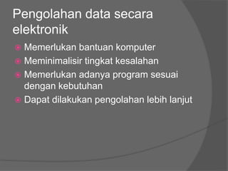 Pengolahan data | PPT