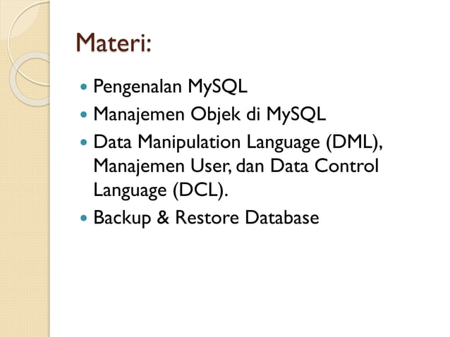 Pengolahan Database Dengan MySQL | PDF