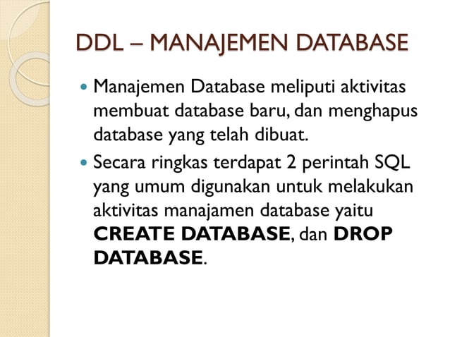 Pengolahan Database Dengan MySQL | PDF