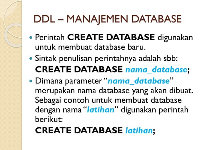 Pengolahan Database Dengan MySQL | PDF