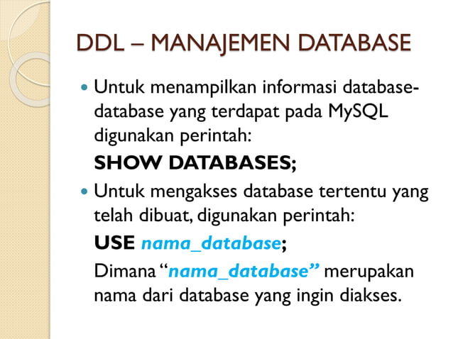 Pengolahan Database Dengan MySQL | PDF