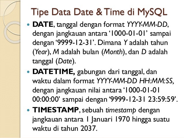Pengolahan Database Dengan MySQL