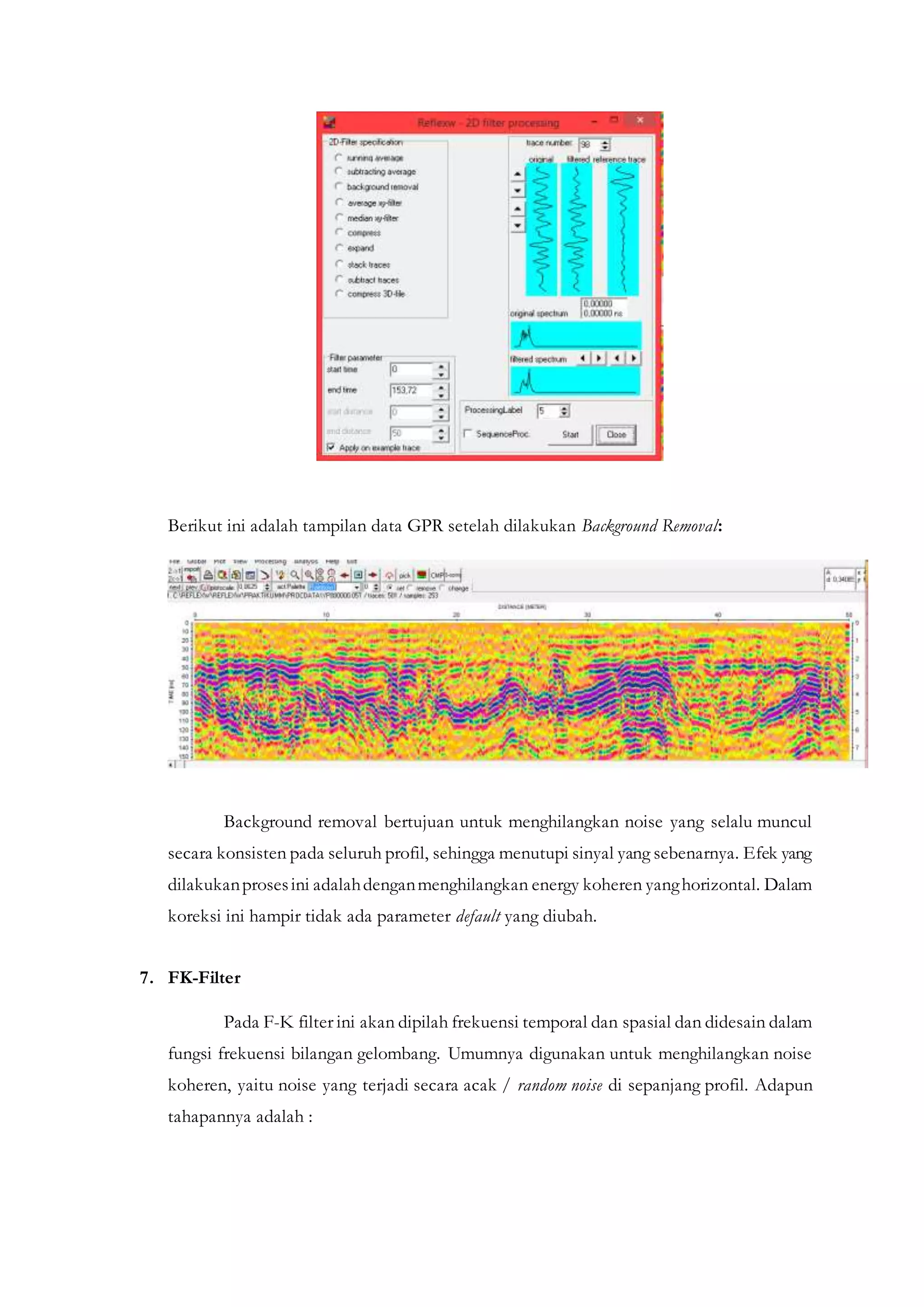 Pengolahan Data GPR - REFLEXW | DOCX