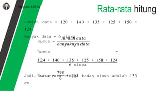 Pengolahan data urut dan rata-rata | PPT