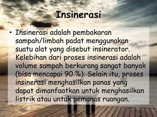 Pengolahan limbah | PPTX