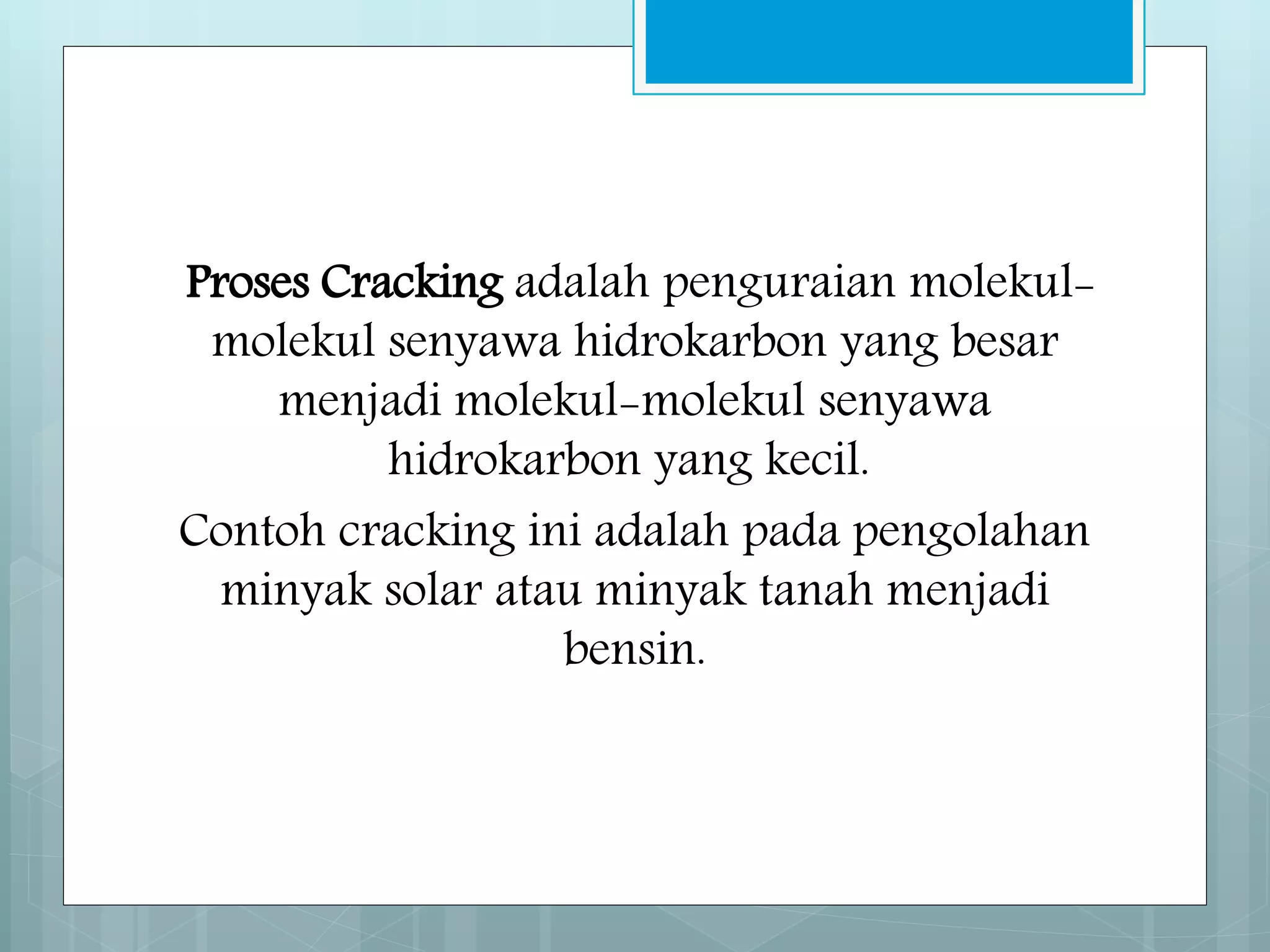 PENGOLAHAN MINYAK BUMI | PPTX