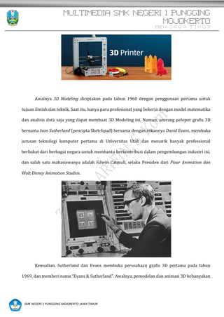 ANIMASI 2D dan 3D KD : Menerapkan model obyek sederhana berbasis 3 d ...