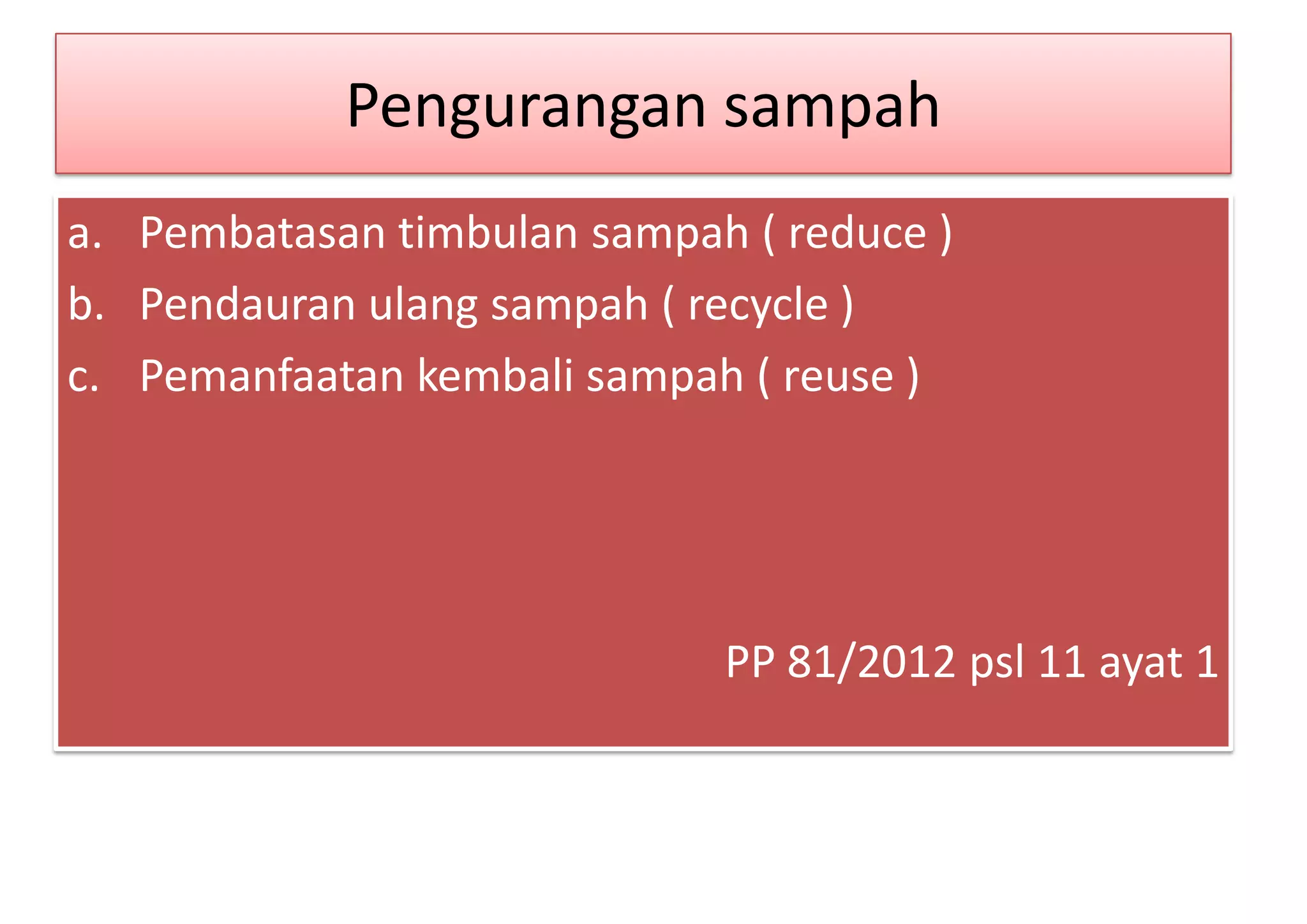 Pengolahan Sampah Dengan 3R | PDF