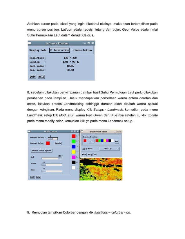 Pengolahan sst satelit modis | DOC