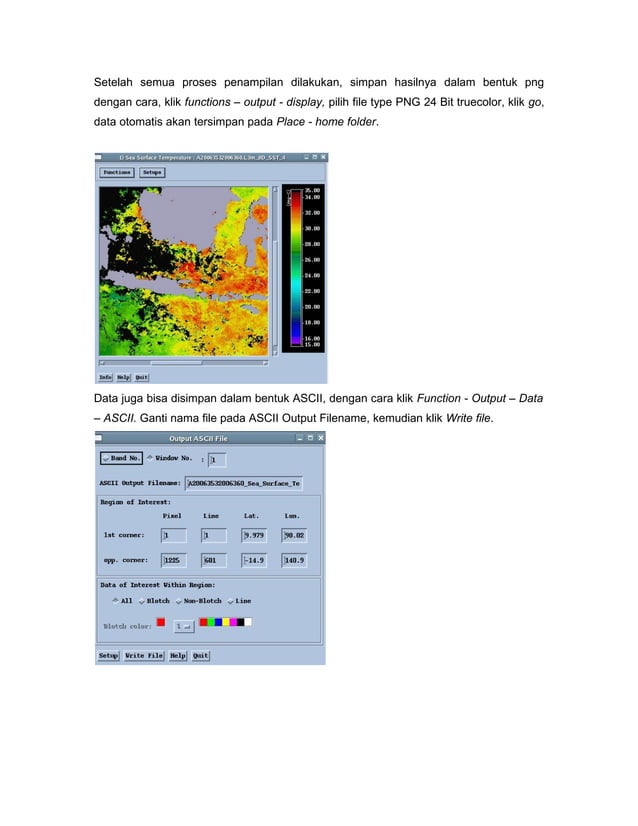 Pengolahan sst satelit modis | DOC