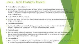 Penguasaan produksi program features televisi | PPTX