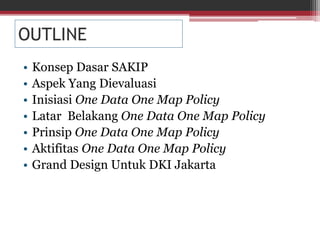 Penguatan akuntabilitas melalui one data one map policy | PPT