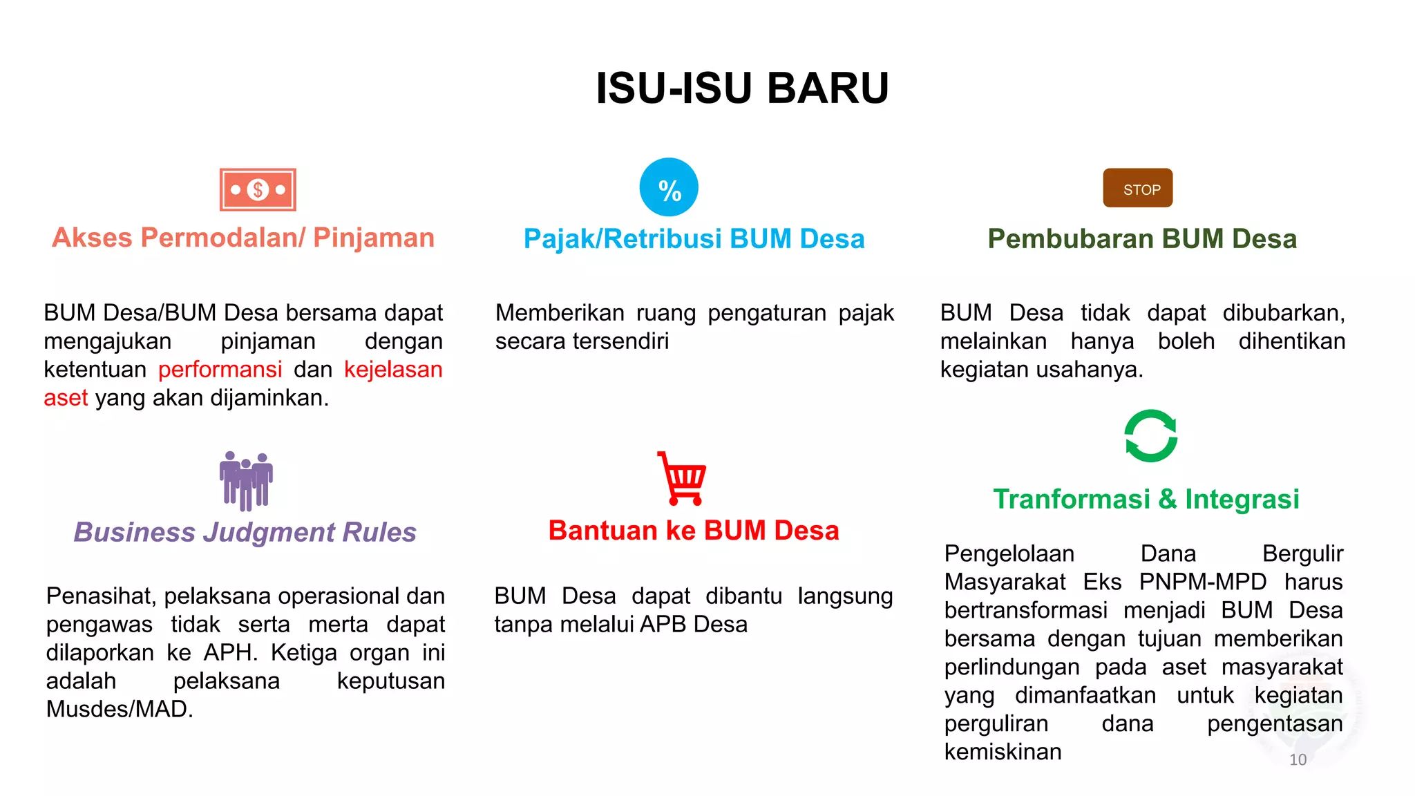 PENGUATAN DAN REGULASI BARU BUMDESA | PPTX