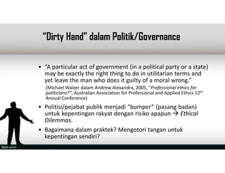 Penguatan Etika Publik: Innovating Ethics in Public Administration | PPT