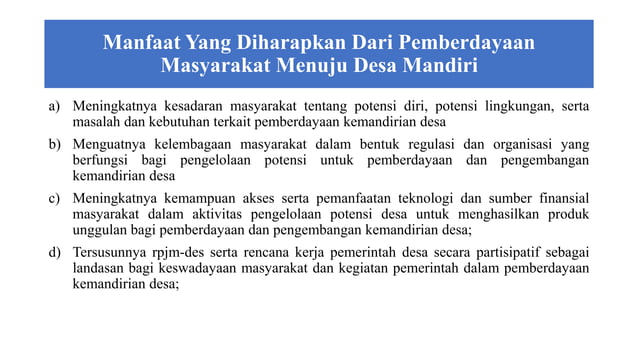 PENGUATAN LEMBAGA PEMBERDAYAAN MASYARAKAT DESA (LPMD) menuju desa ...