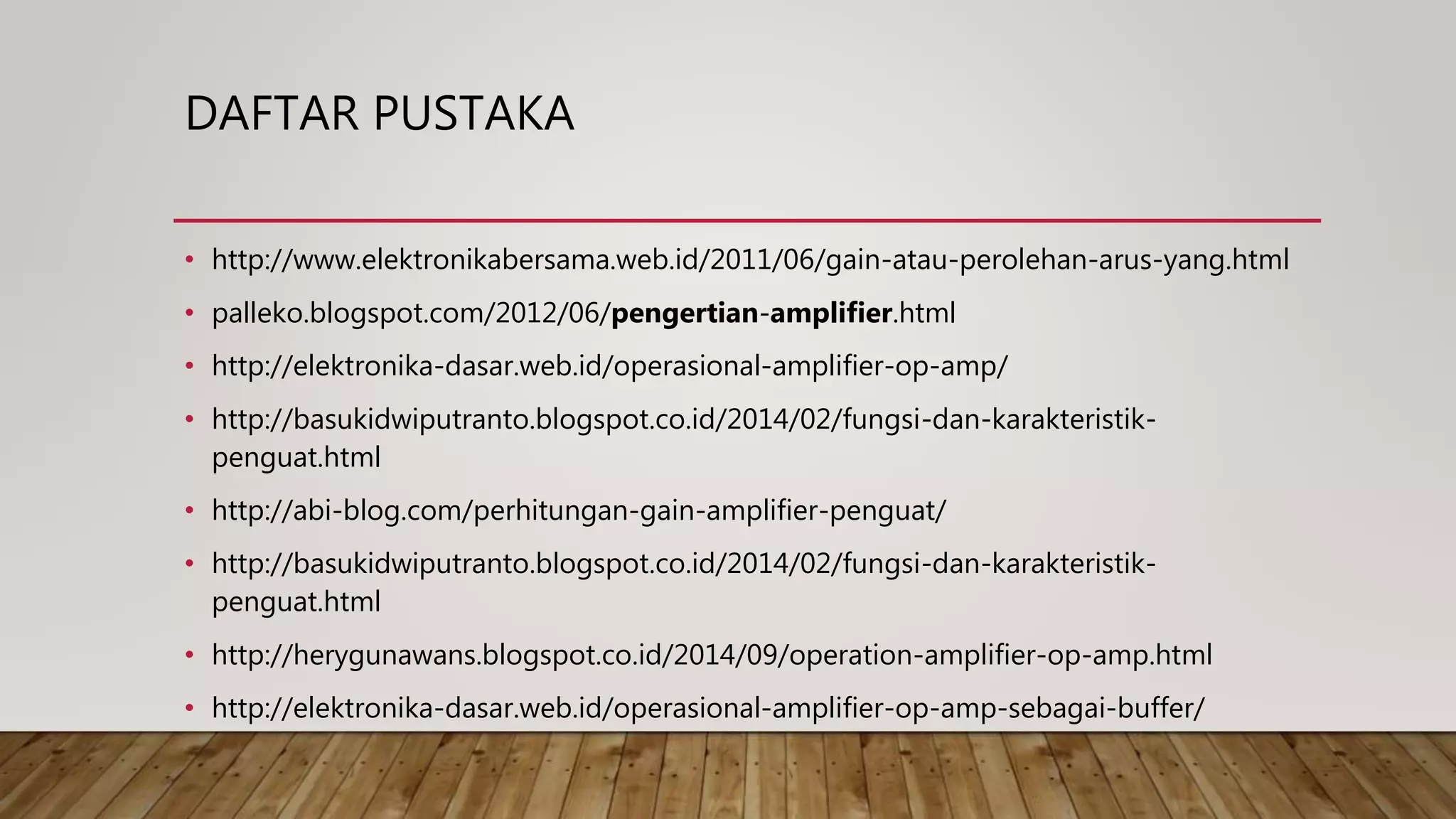 Penguat dan op amp | PPTX