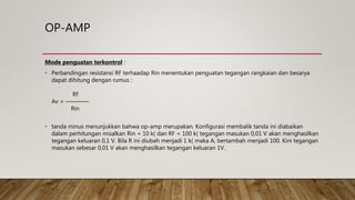 Penguat dan op amp | PPTX