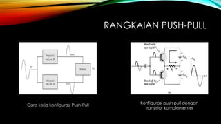 Penguat daya push pull & complementer | PPTX