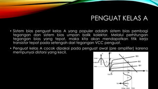 Penguat daya push pull & complementer | PPTX