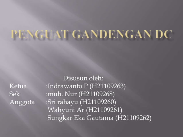 Penguat gandengan dc | PPTX