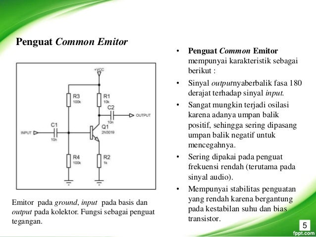 Penguat Sinyal Transistor