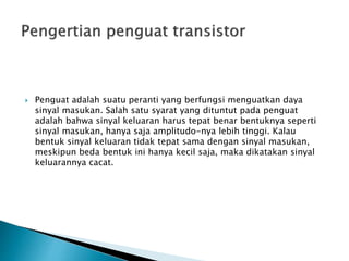 Penguat transistor | PPT