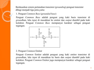 Penguat Transistor | PPTX