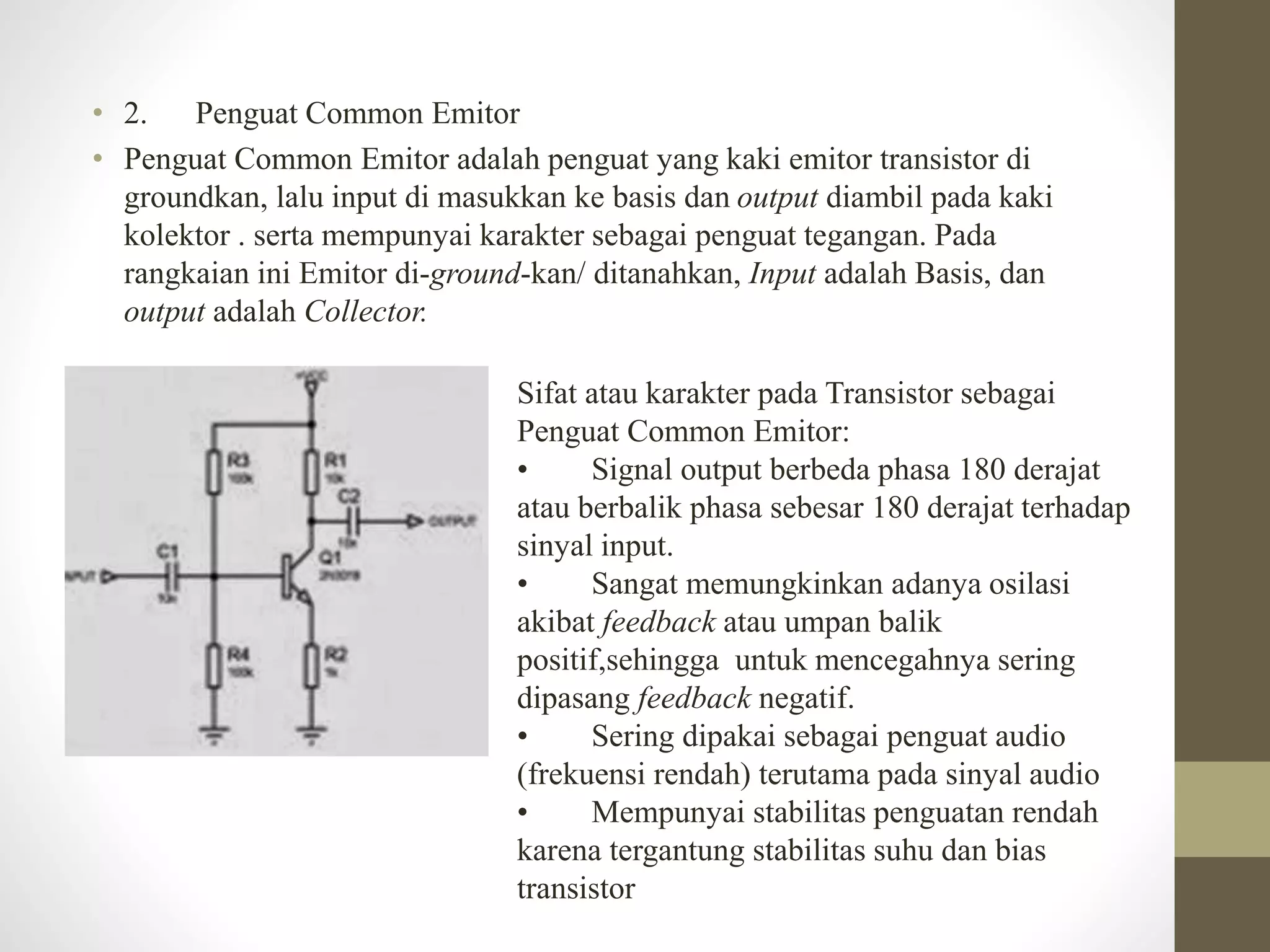 Penguat transistor | PPTX