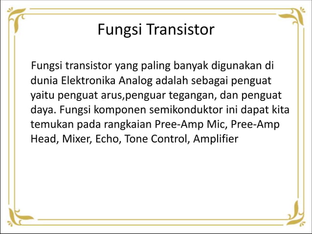 Penguat transistor | PPTX