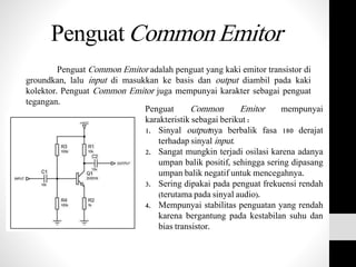 Penguat transistor | PPTX