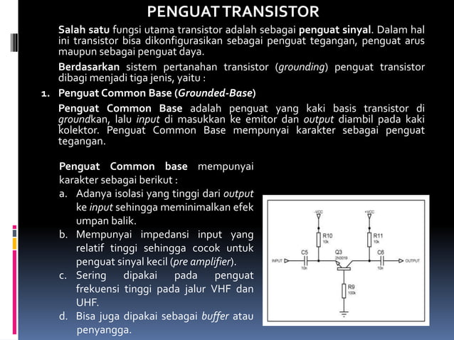 Penguat transistor | PPTX