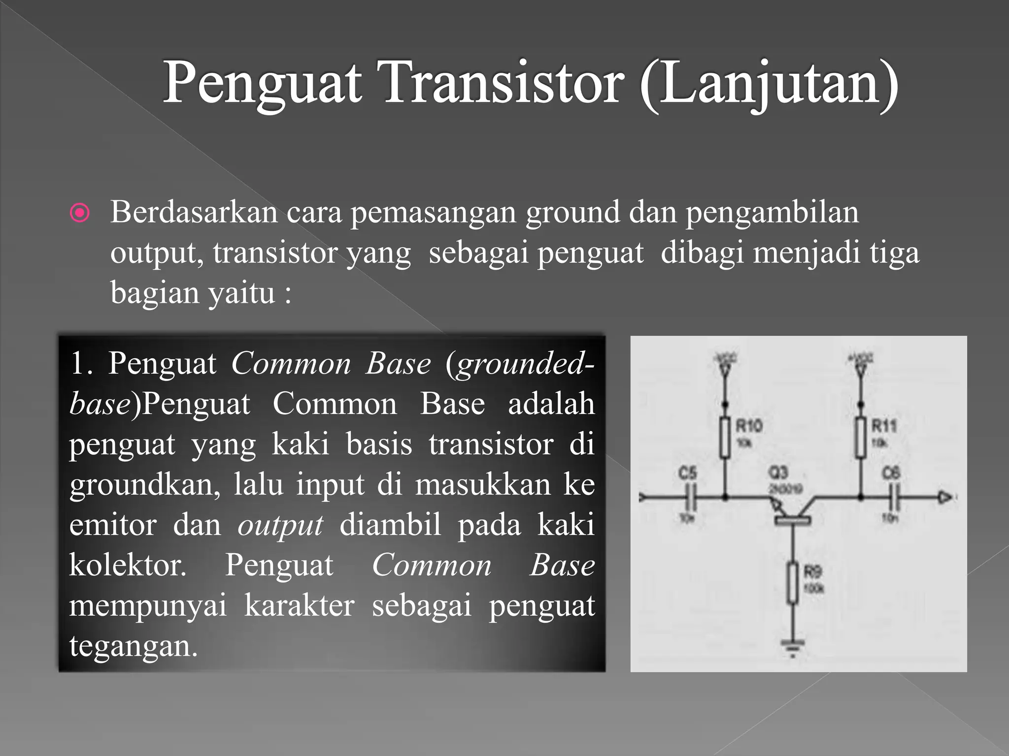 Penguat transistor. alfi | PPTX