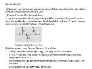 Penguat transistor | PPTX