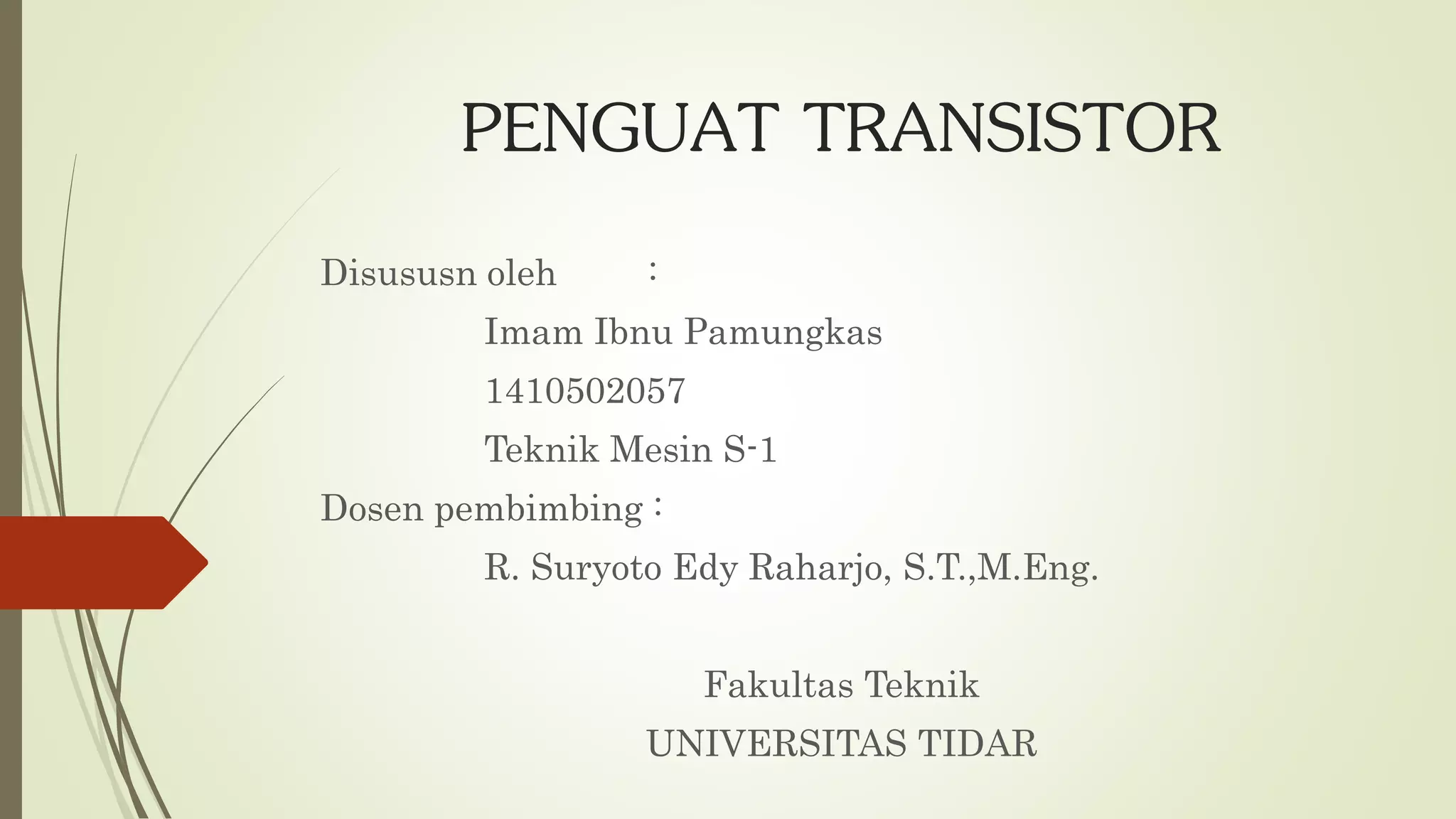 Penguat transistor | PPTX
