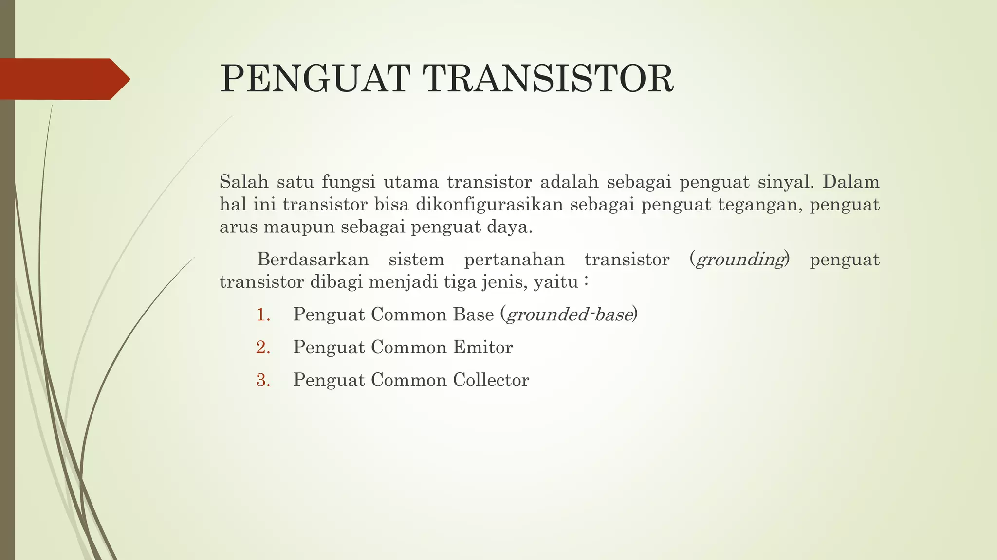 Penguat transistor | PPTX