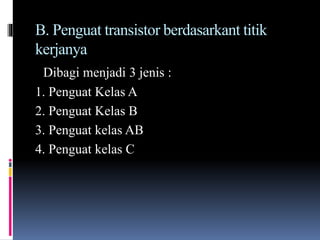 Penguat transistor | PPTX