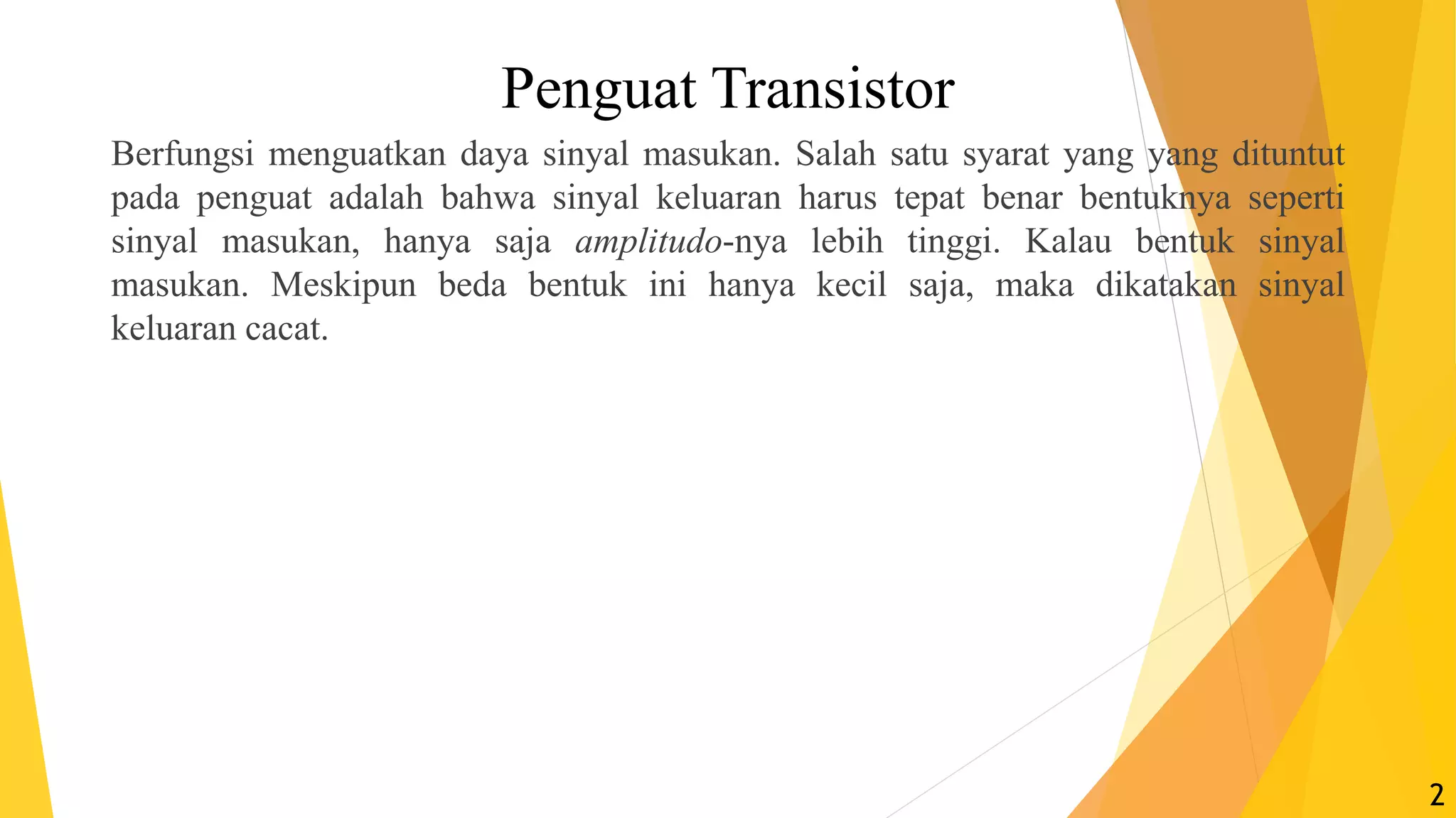 Penguat transistor1 | PPTX