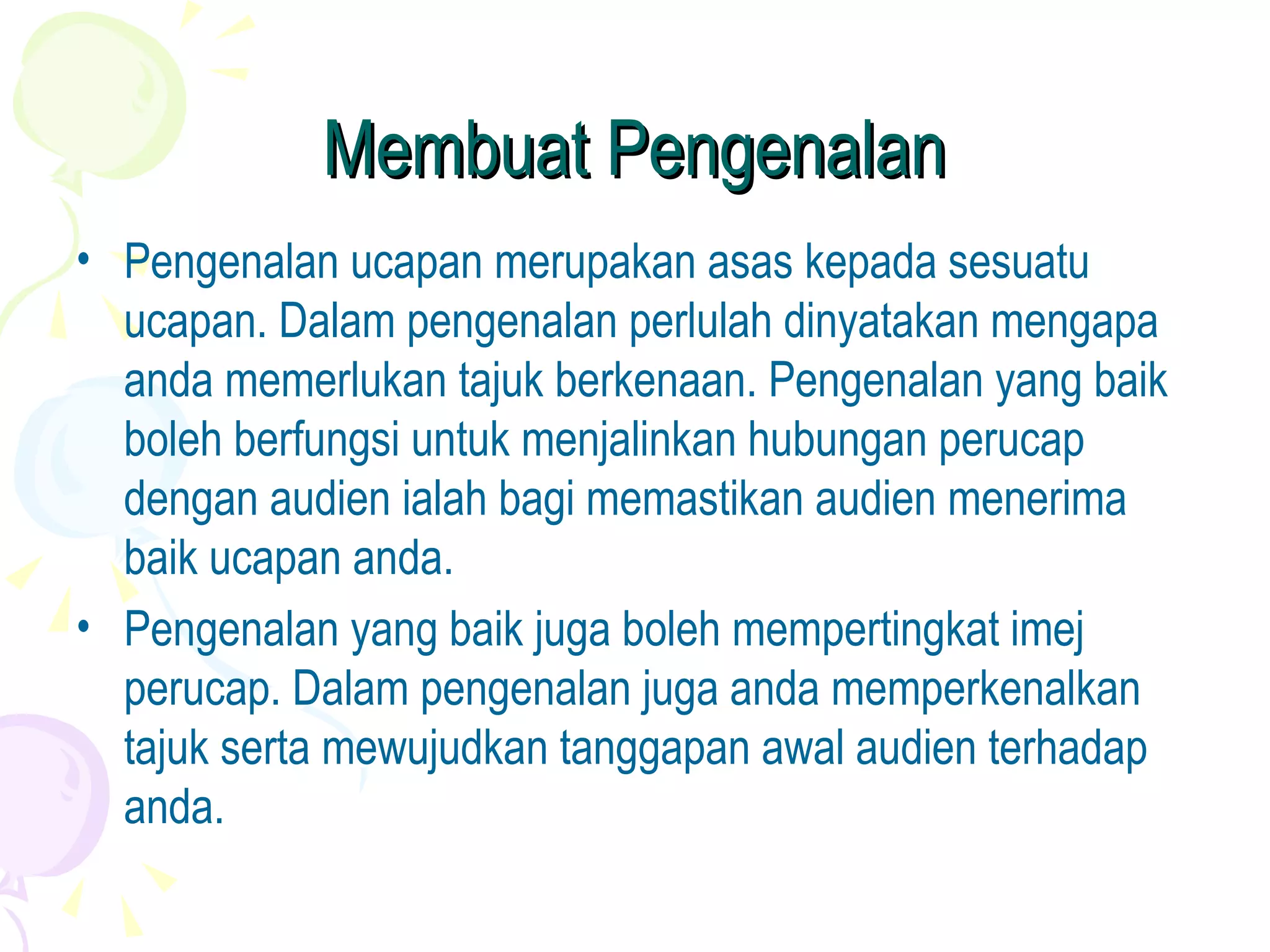 Pengucapan awam | PPT