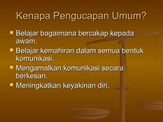 Pengucapan awam new | PPT