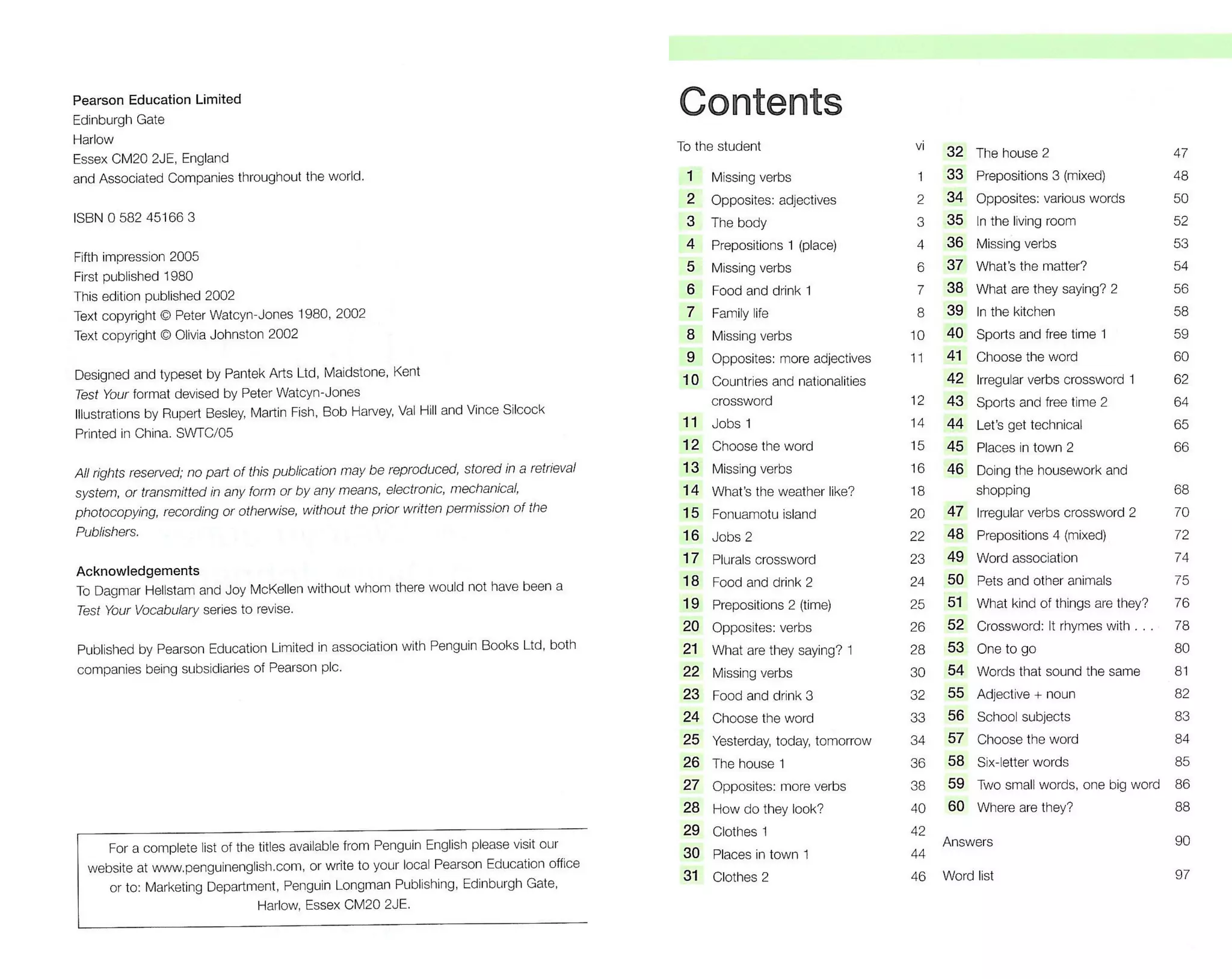 Penguin test your vocabulary 1 elementary | PDF