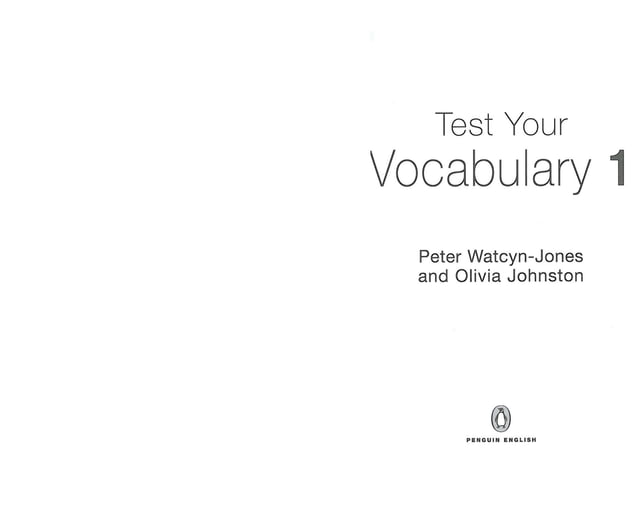 Penguin test your vocabulary 1 elementary | PDF