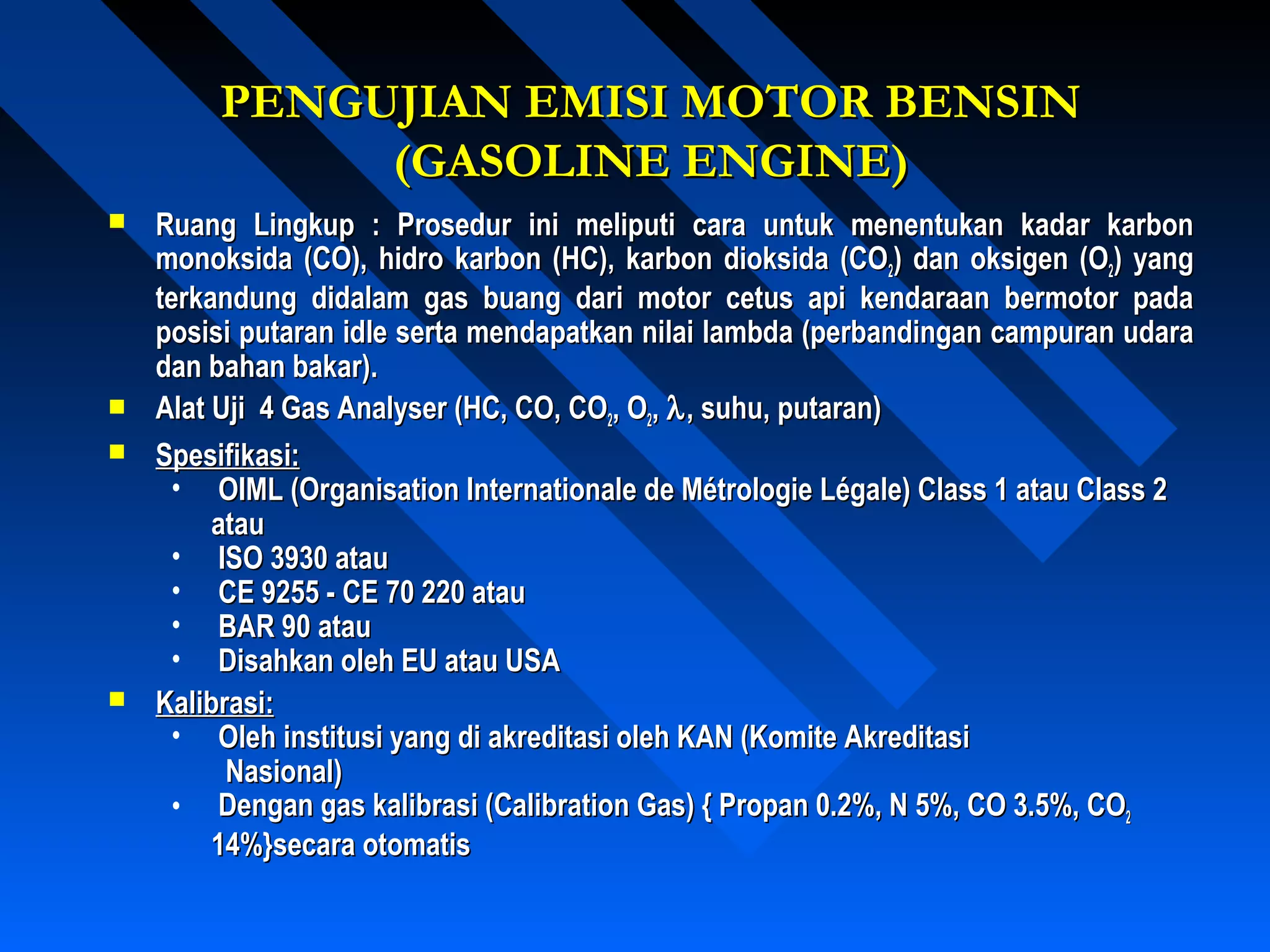 Pengujian emisi | PPT