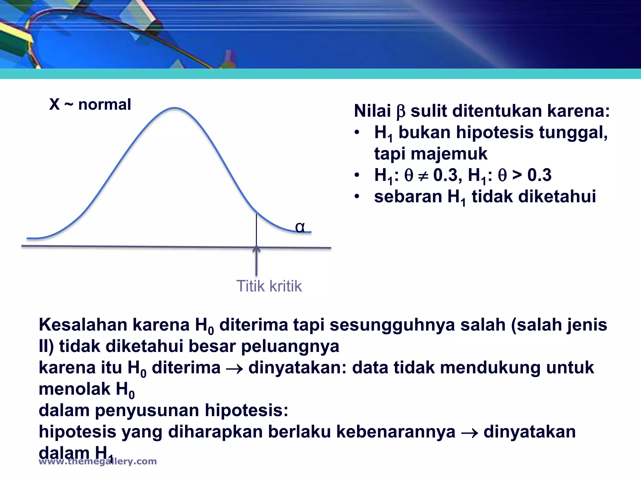 STATISTIKA-Pengujian hipotesis | PPTX