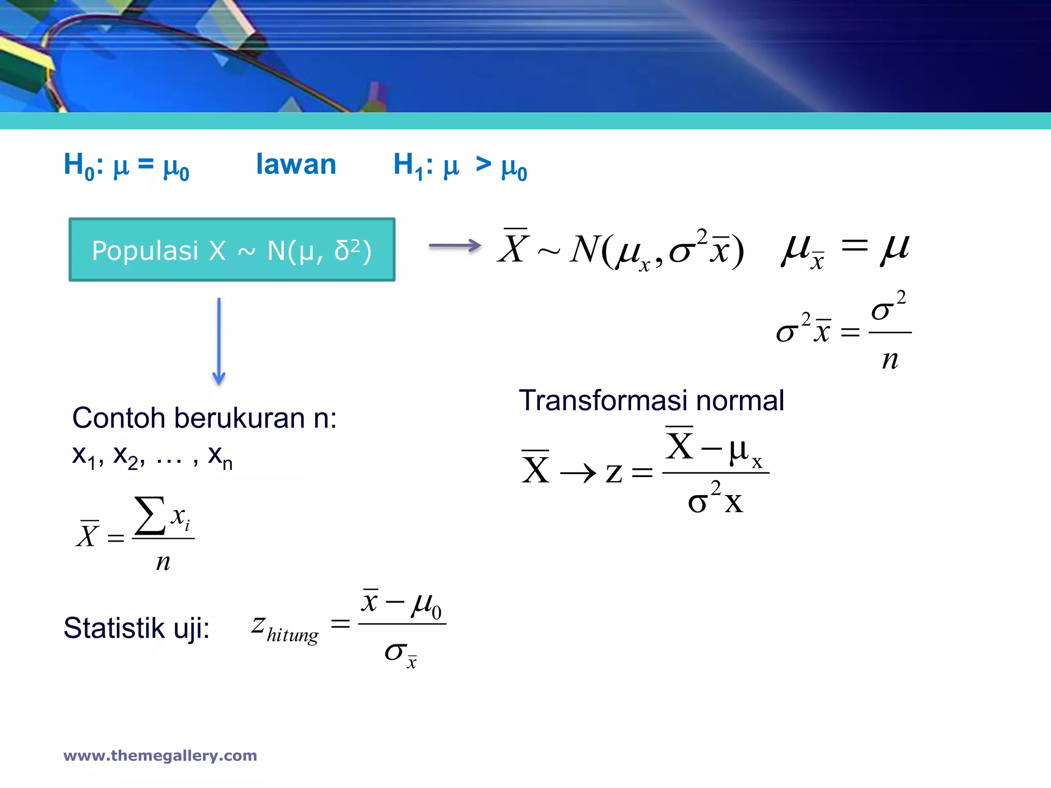 STATISTIKA-Pengujian hipotesis | PPTX