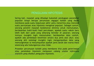 Pengujian hipotesis | PDF